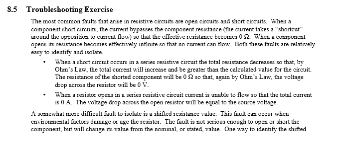 Solved 8.5 Troubleshooting Exercise The most common faults | Chegg.com