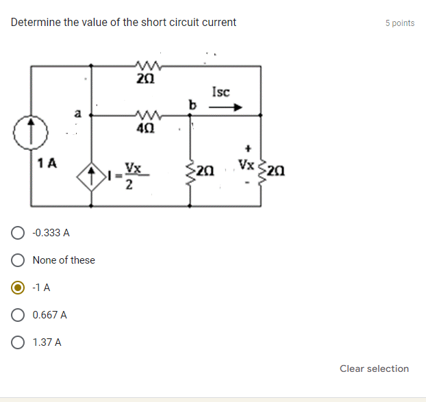 Solved Determine the value of the short circuit current | Chegg.com