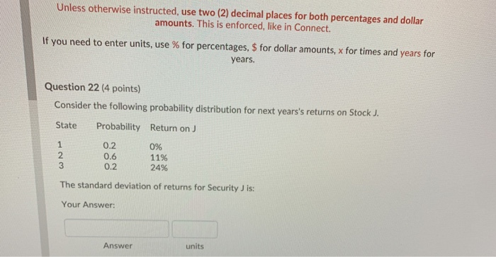 Solved Unless otherwise instructed, use two (2) decimal | Chegg.com