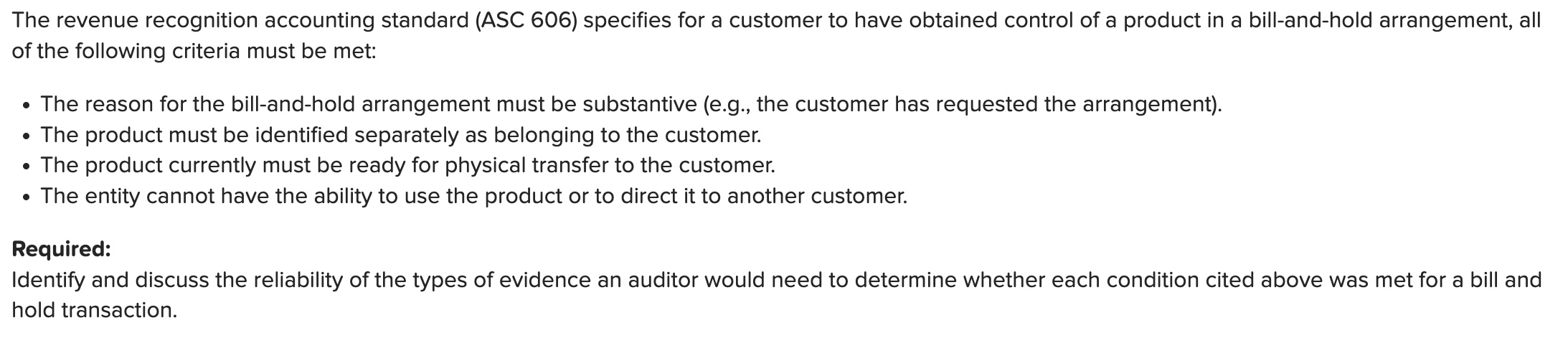 Solved The revenue recognition accounting standard (ASC 606) | Chegg.com