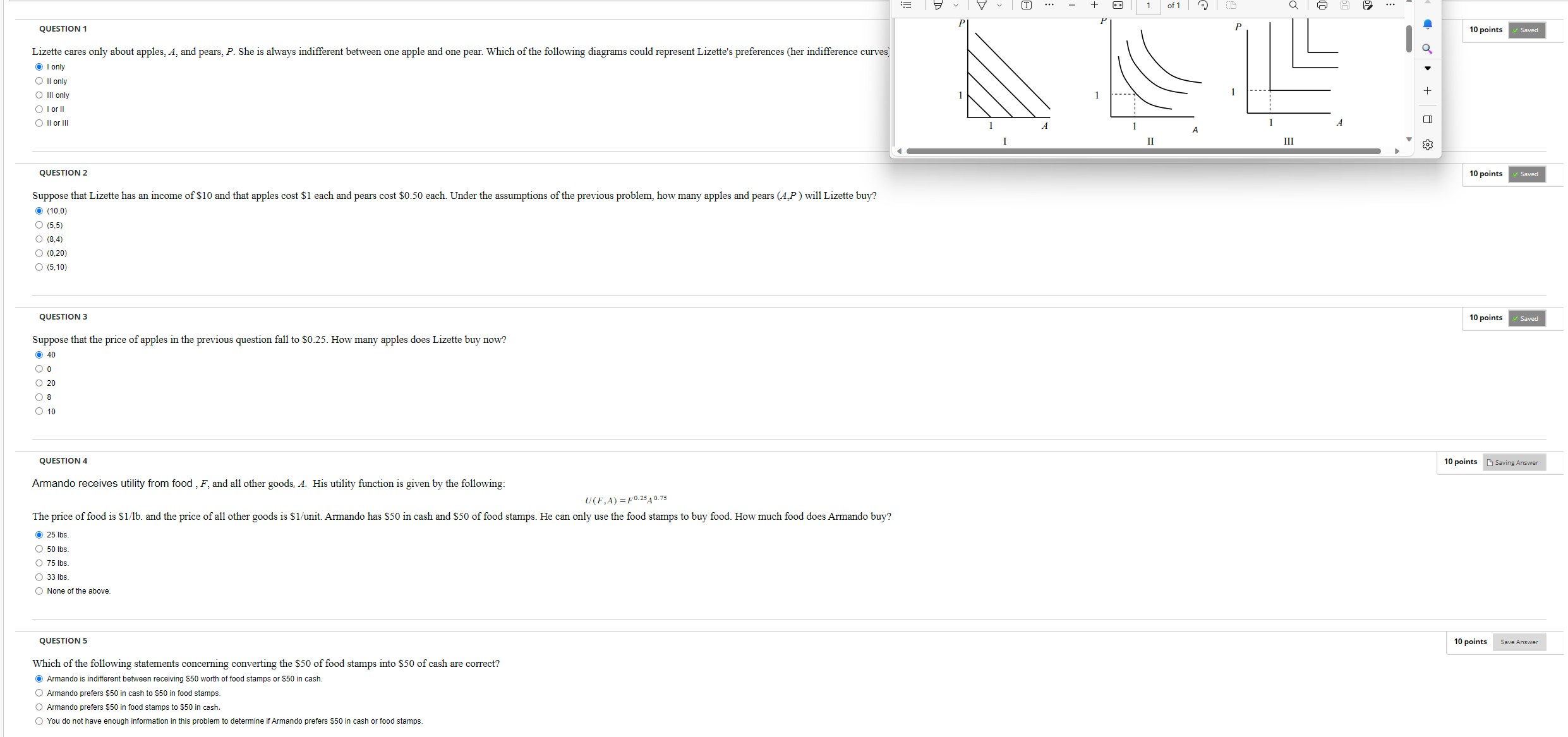 Solved I only II only III only I or II II or III QUESTION 2 | Chegg.com