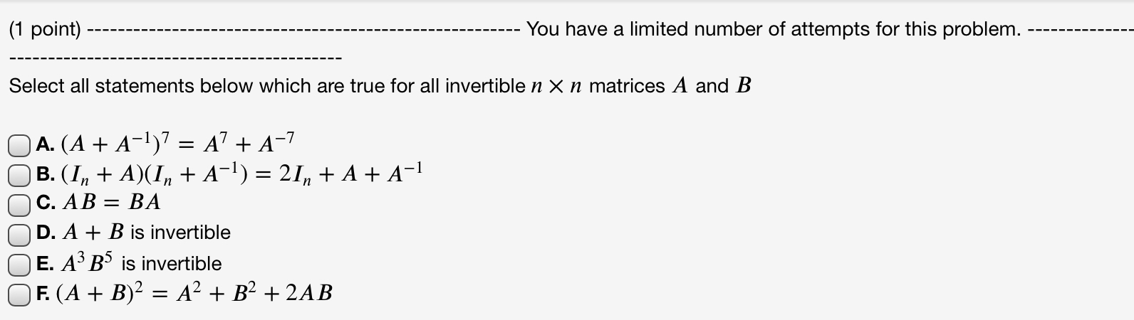 Solved (1 point) You have a limited number of attempts for | Chegg.com