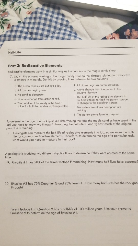 Solved DETERMINING RELATIVE ROCK AGES Part 1: Using the | Chegg.com