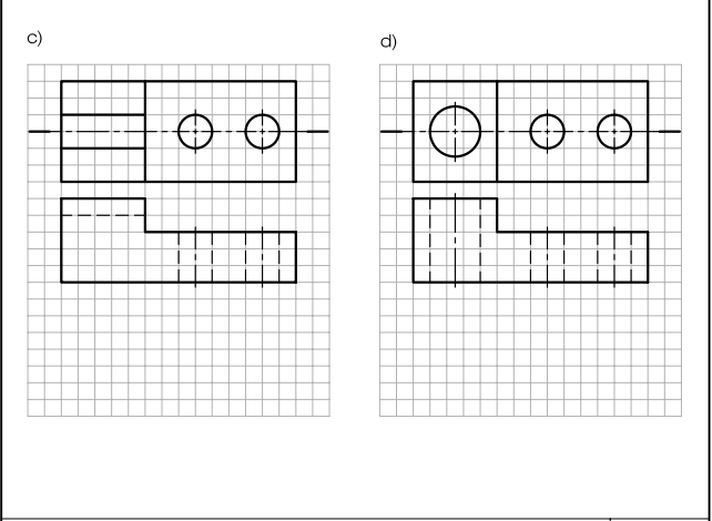 Solved Given two-view orthographic drawings, sketch the new | Chegg.com