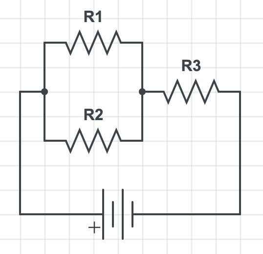 Solved Three resistors are connected as shown below. R1 = R2 | Chegg.com