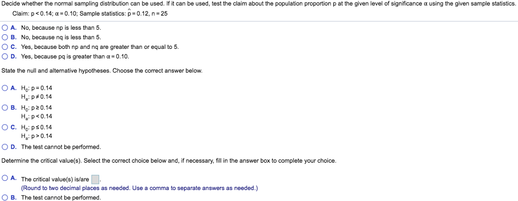 Solved Decide whether the normal sampling distribution can | Chegg.com