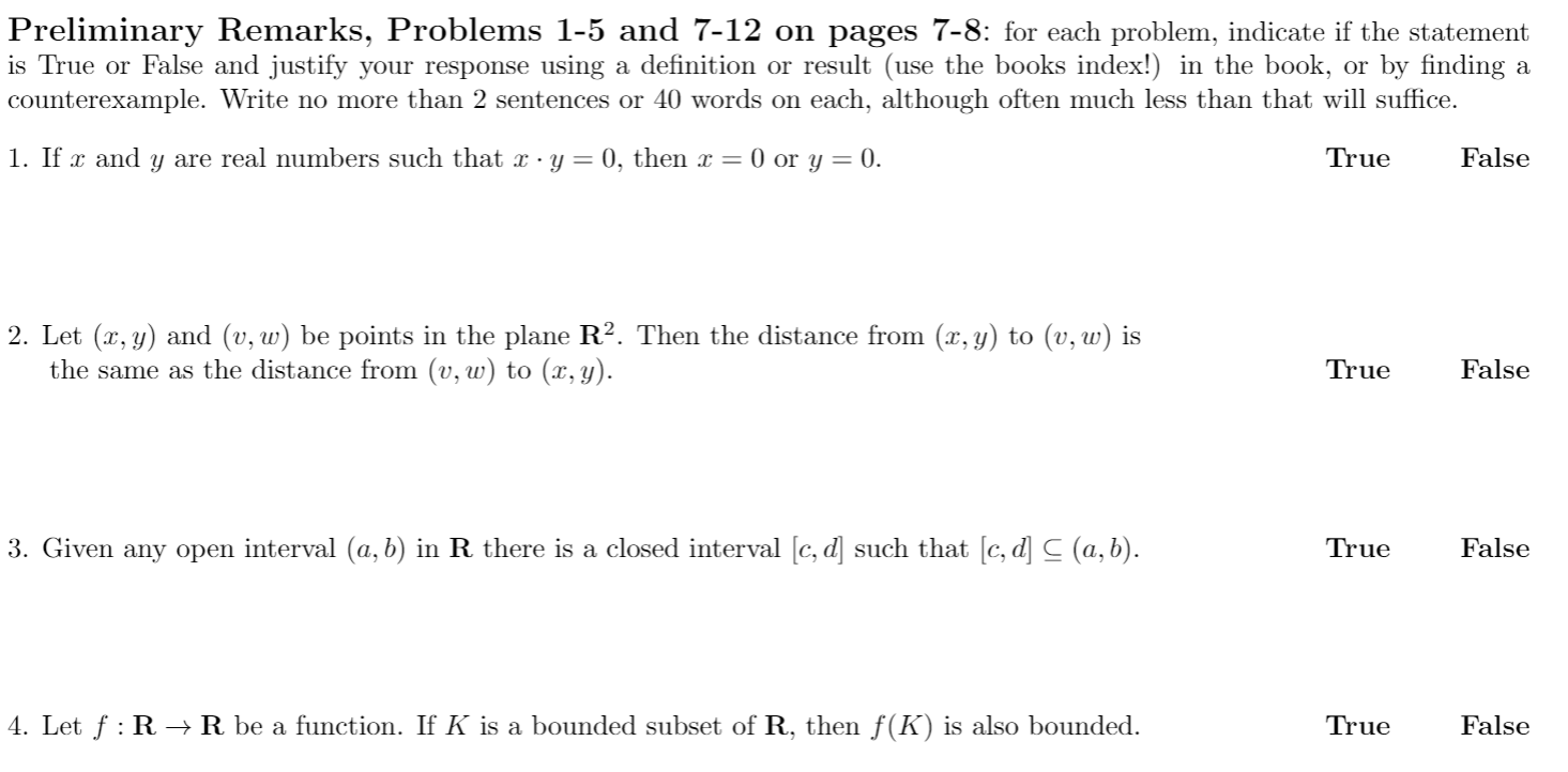 Solved Preliminary Remarks, Problems 1-5 and 7-12 on pages | Chegg.com