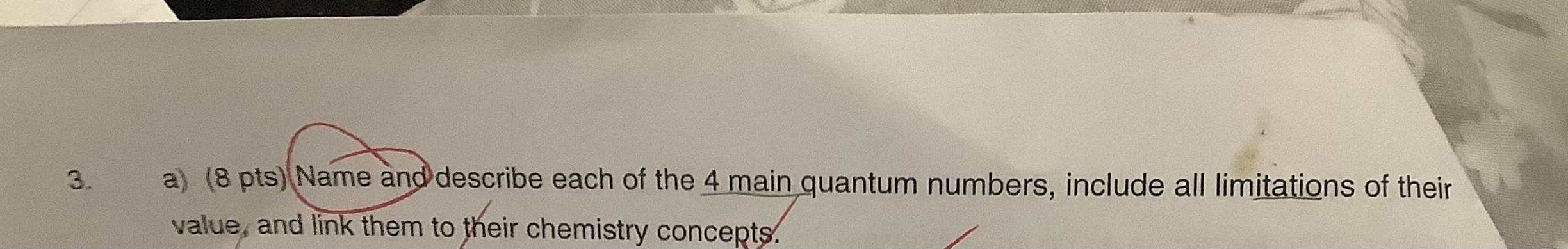 Solved 3. a) (8pts) (Name and describe each of the 4 main | Chegg.com