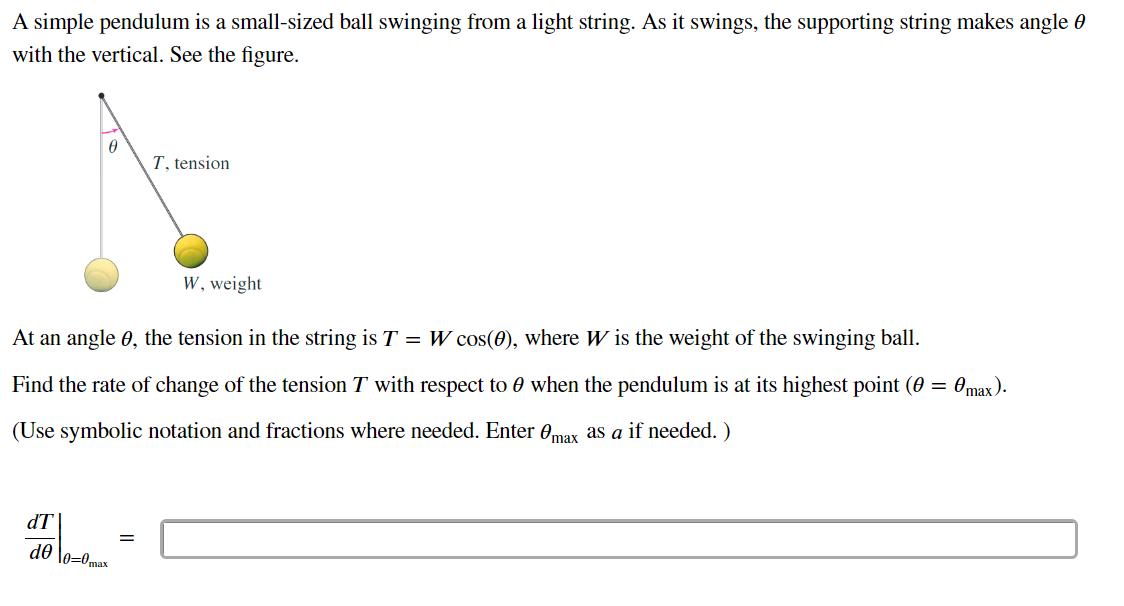 Solved A simple pendulum is a small-sized ball swinging from | Chegg.com