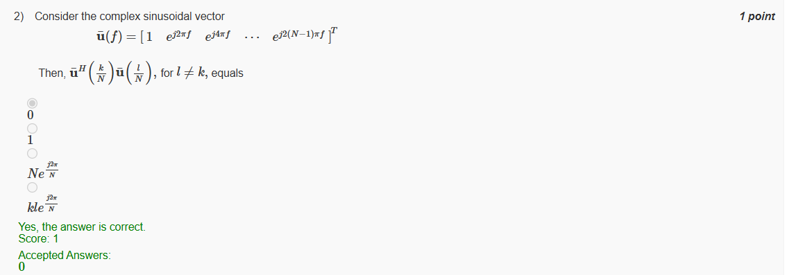 Solved Consider the complex sinusoidal | Chegg.com