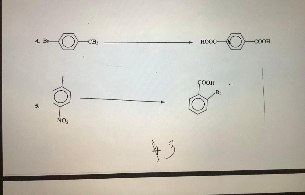 Solved 4. BE -CH3 HOOC COOH COOH Br 5. NO2 * f3 6. COOH F | Chegg.com