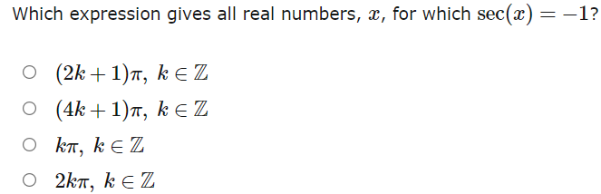 Solved Which expression gives all real numbers, x, for which | Chegg.com