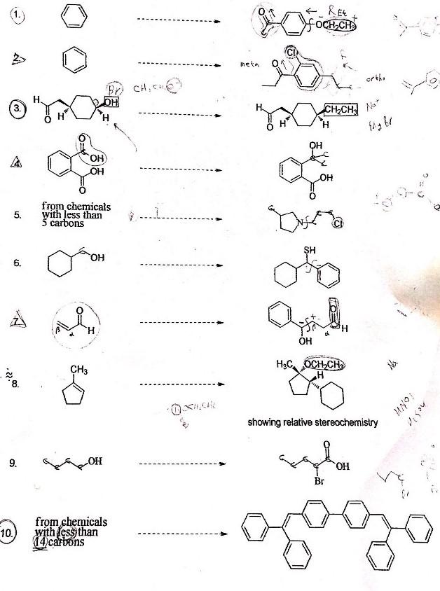 Solved Show retrosynthesis and synthesis for each | Chegg.com