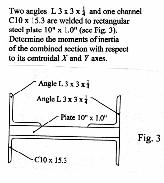 Solved Two angles L 3x3 x3 and one channel C10 x 15.3 are | Chegg.com