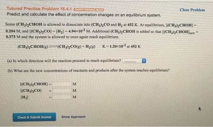 Solved Tutored Practice Problem 15.4.1 Predict and calculate | Chegg.com
