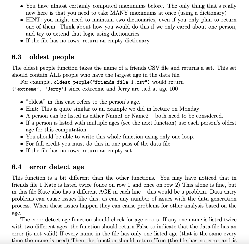 Solved 5.1 Reading CSV files The CSV file format has lasted | Chegg.com