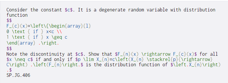 Solved Consider the constant $c$. It is a degenerate random | Chegg.com