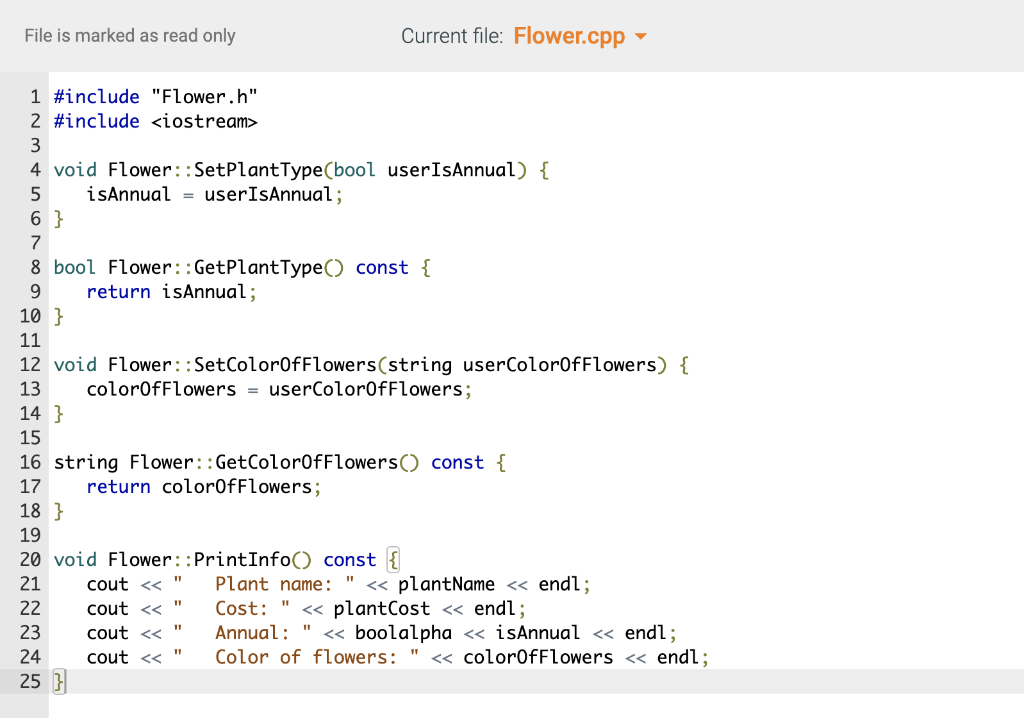 Solved Plant information (vector) Given a base Plant class | Chegg.com Solved Plant information (vector) Given a base Plant class | Chegg.com