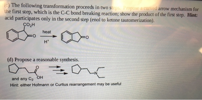 Solved 2 20 Pts A Propose Synthesis Of The Following