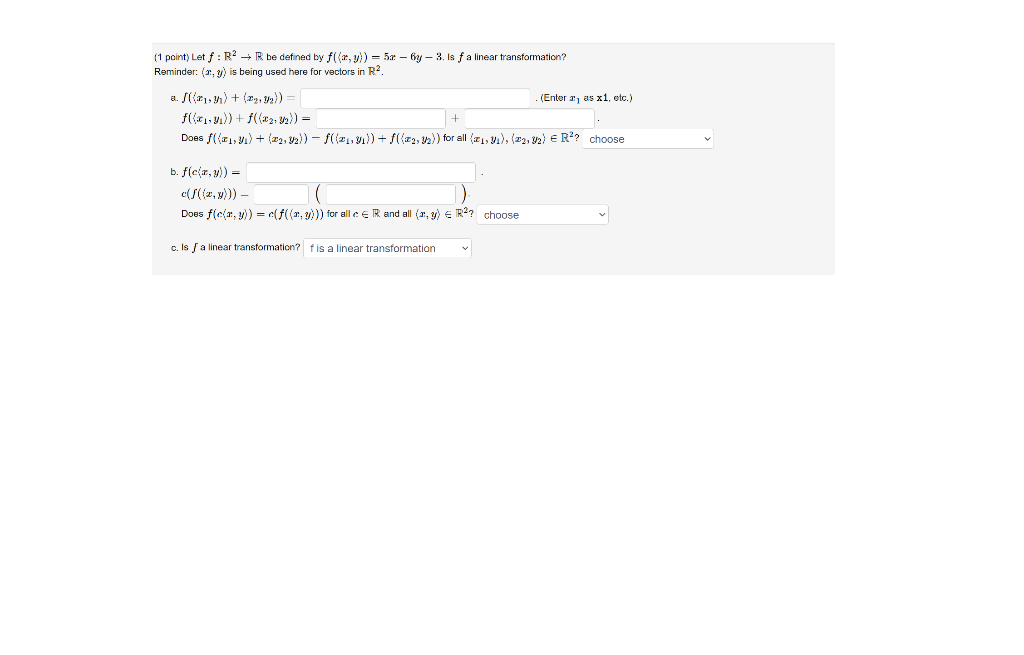 Solved (1 point) Let f: R2 + R be defined by flr, y)) = 5.7. | Chegg.com