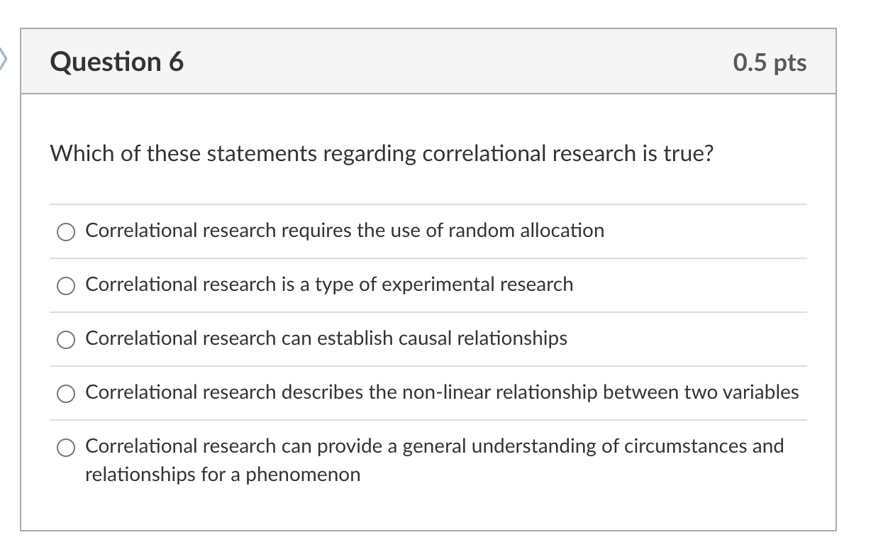 Solved Which of these statements regarding correlational | Chegg.com