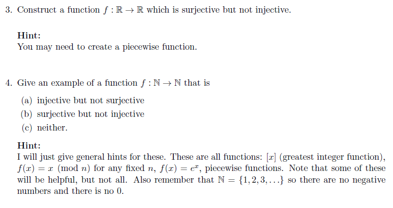 Solved 3. Construct a function f R-R which is surjective but | Chegg.com