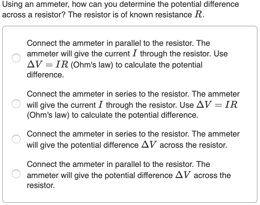 Solved Using a voltmeter, how can you determine the electric | Chegg.com