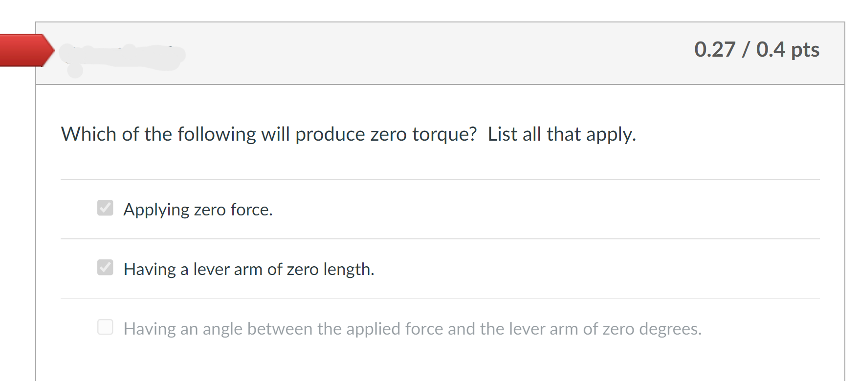 Solved Which of the following will produce zero torque? List | Chegg.com