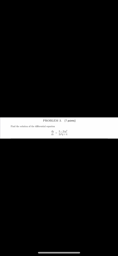 Solved Problem 3 7 Points Find The Solution Of The 