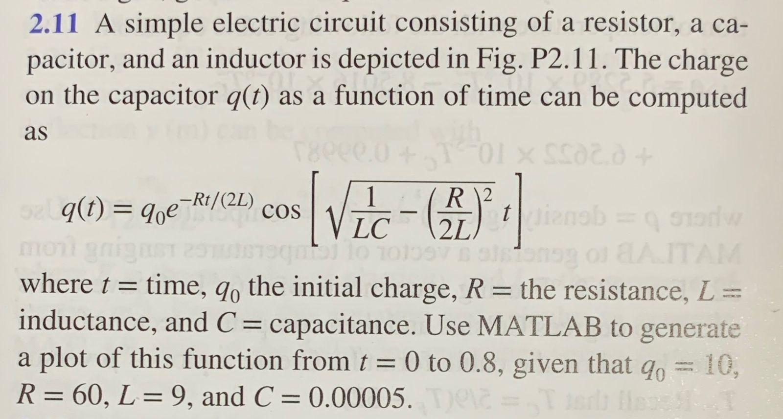Solved 2.11 A simple electric circuit consisting of a | Chegg.com