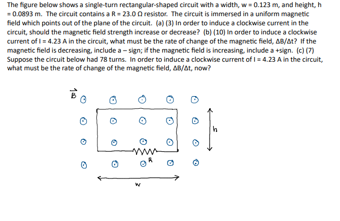 Solved The figure below shows a single-turn | Chegg.com