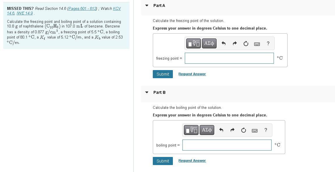 Solved MISSED THIS? Read Section 14.6; 14.6 WE 14.9. An | Chegg.com