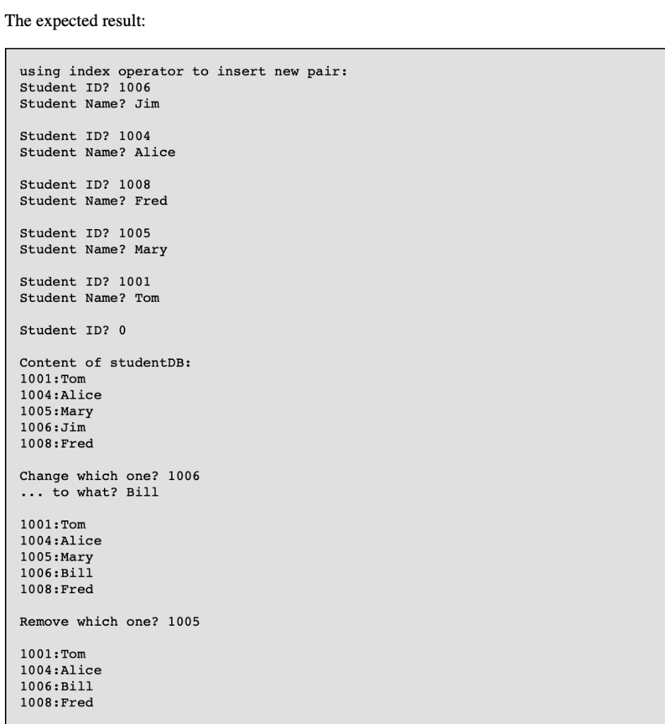 Solved Exercise 1: Implement the Map ADT in a file Map.h | Chegg.com