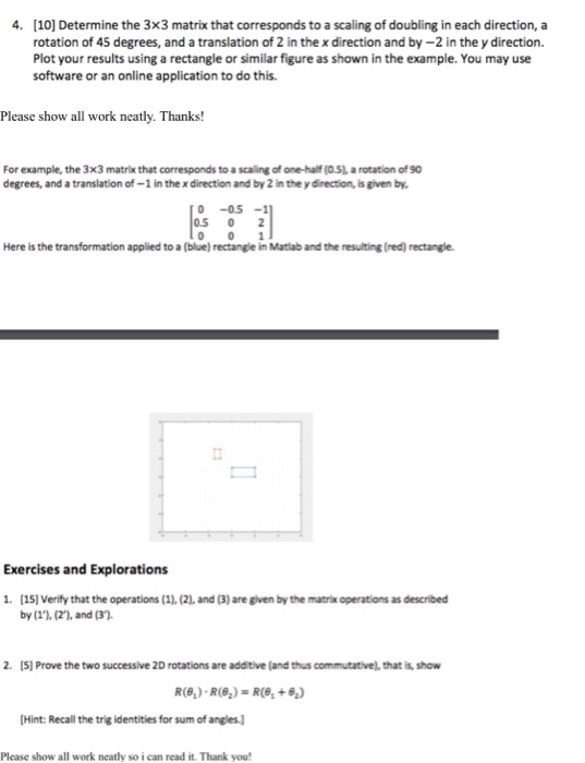 Solved 4. [10] Determine the 3x3 matrix that corresponds to | Chegg.com