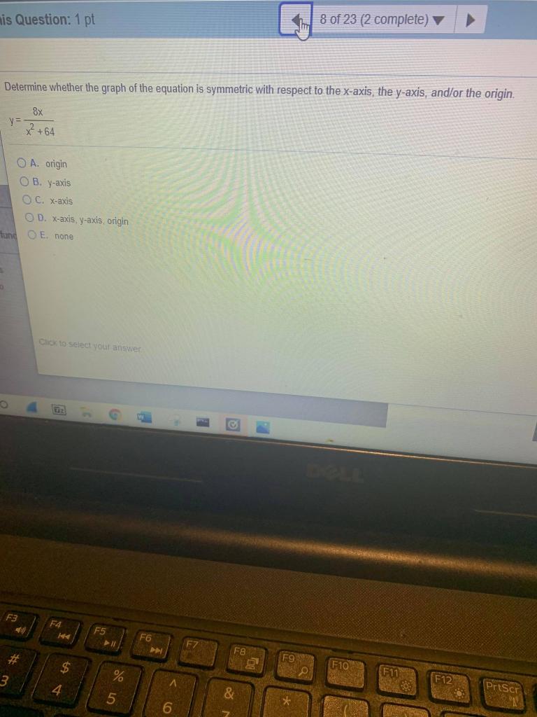 Solved is Question: 1 pt 8 of 23 (2 complete) Determine | Chegg.com