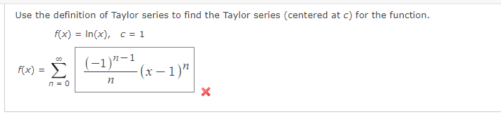 Solved Use the definition of Taylor series to find the | Chegg.com