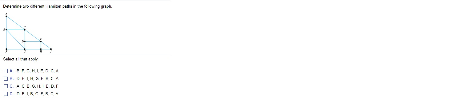 Solved Determine two different Hamilton paths in the | Chegg.com