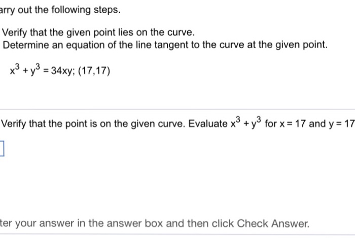 Solved rry out the following steps. Verify that the given | Chegg.com