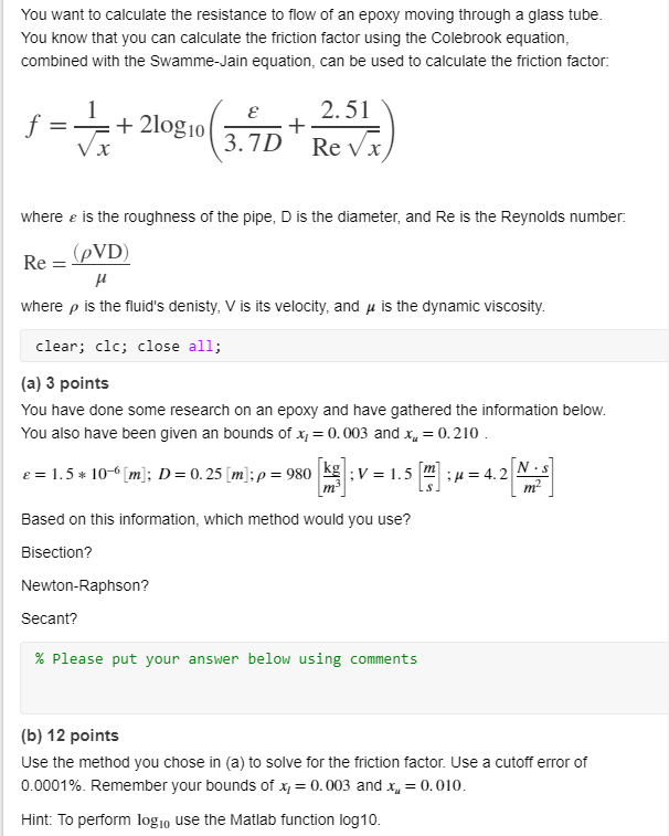 Solved You want to calculate the resistance to flow of an | Chegg.com