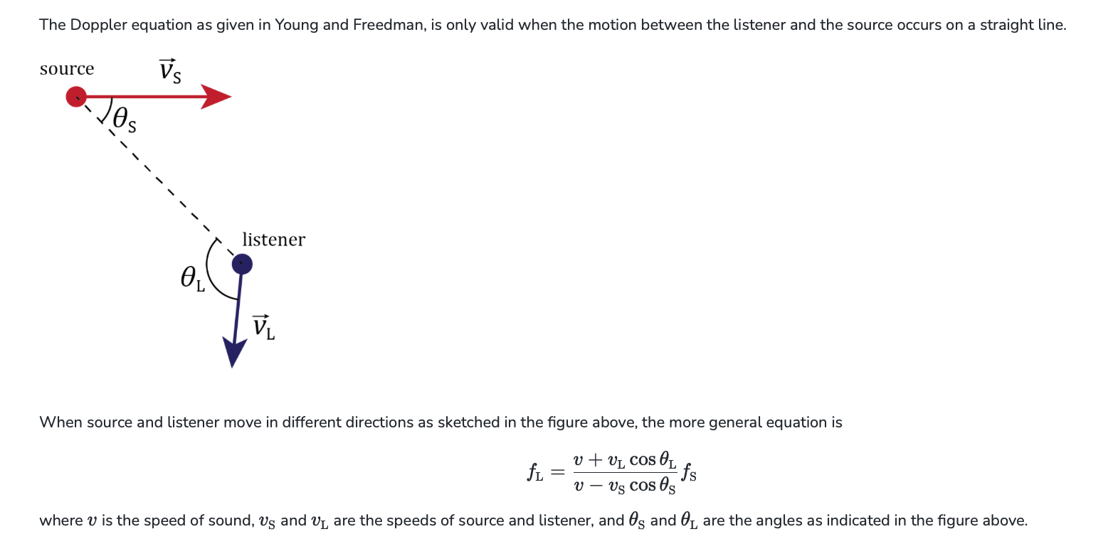 Solved When source and listener move in different directions | Chegg.com