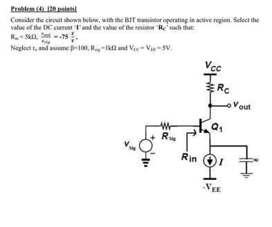 [Solved]: Problem (4) [20 peints] Consider the circuit show