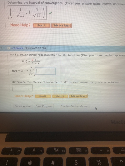 Solved Determine the Interval of convergence. (Enter your | Chegg.com