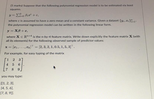 Solved (5 marks) Suppose that the following polynomial | Chegg.com