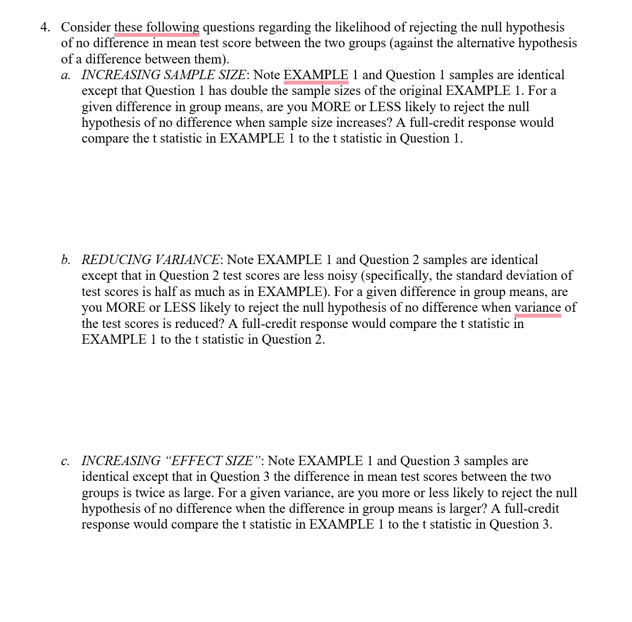 Solved Consider these following questions regarding the | Chegg.com