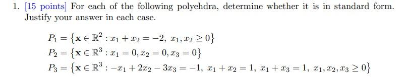Solved 1. [15 points ] For each of the following polyehdra, | Chegg.com