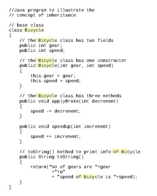 Solved Model 3 The Bicycle & Mountain Bike Classes Unified | Chegg.com