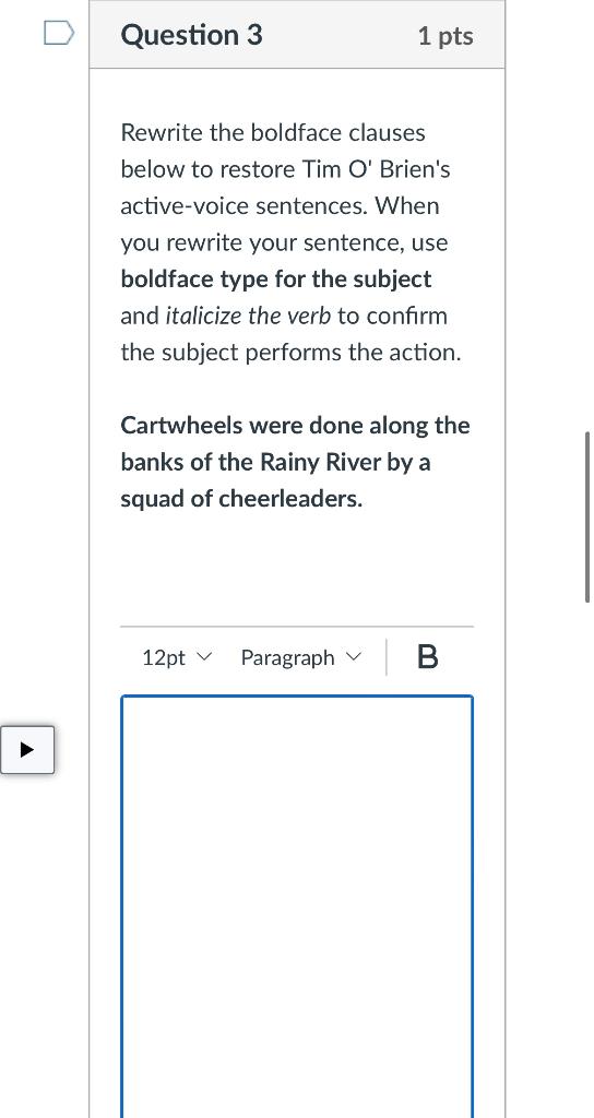 Solved Rewrite the boldface clauses below to restore Tim O' | Chegg.com