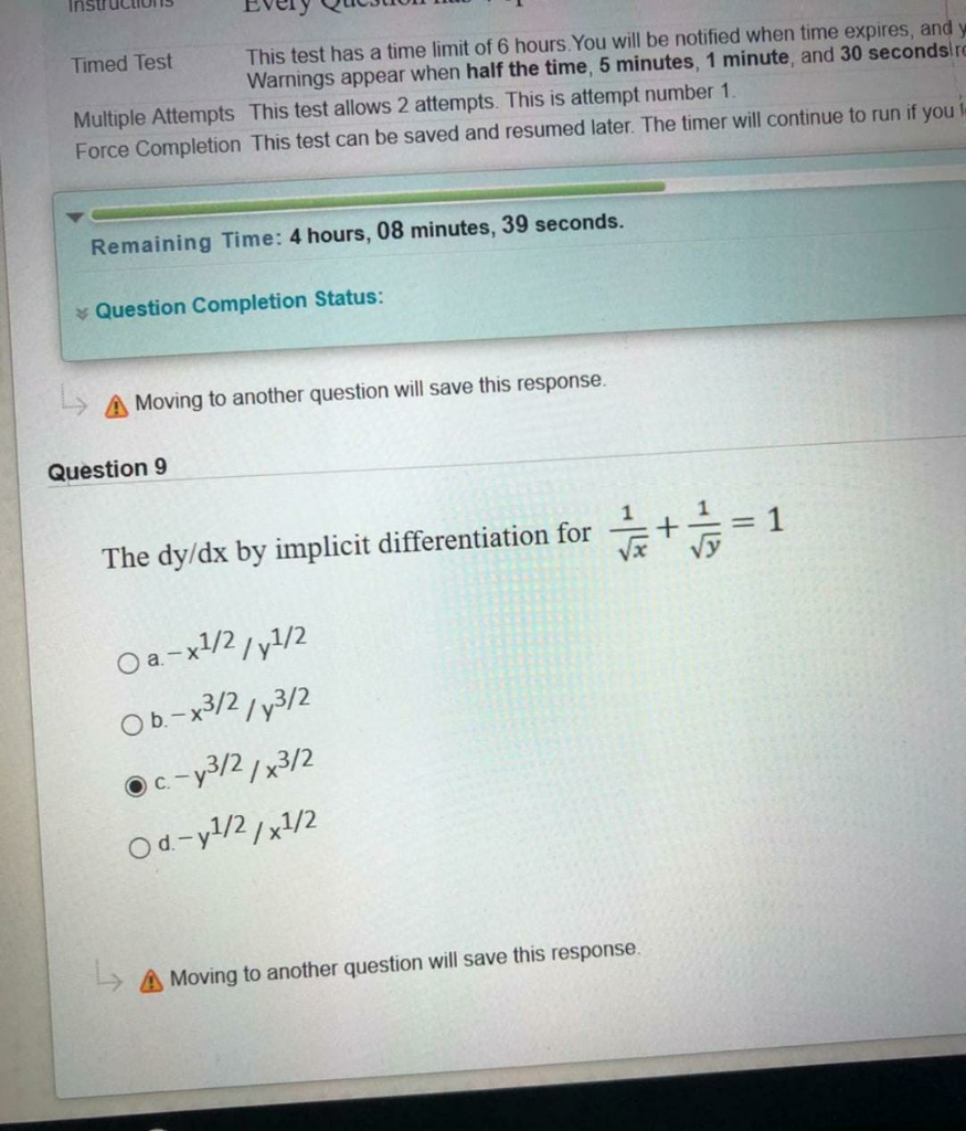 Solved Timed Test This test has a time limit of 6 hours. You | Chegg.com
