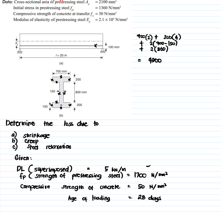 Solved PRE- STRESSED CONCRETE BASE IT ON NSCP 2015 NOTE: | Chegg.com