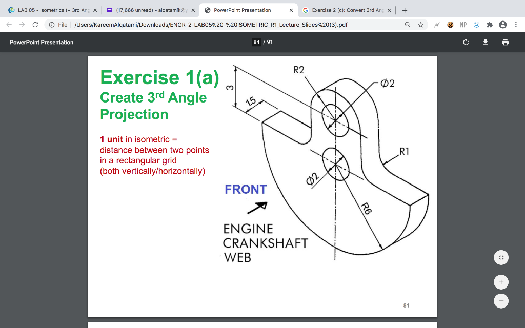 Solved LAB 05 - Isometrics (+ 3rd An (17,666 unread) - | Chegg.com